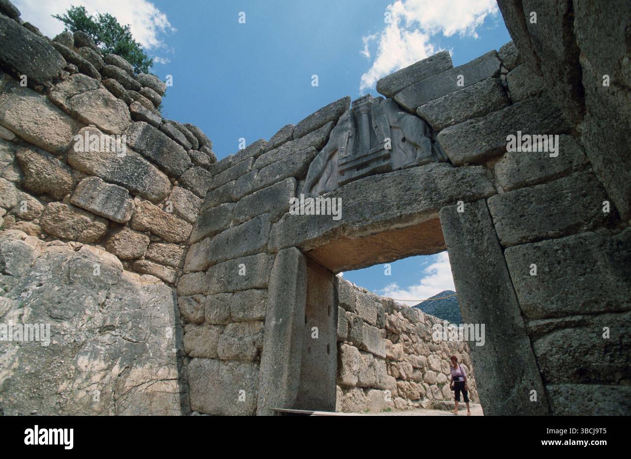 Lion`s Gate, Acropolis of Mycenae, Peloponnese, Greece, Lion's Gate, Acropolis of Mycenae ...